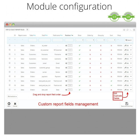 Modulo Advanced reports per PrestaShop. Installazione inclusa.